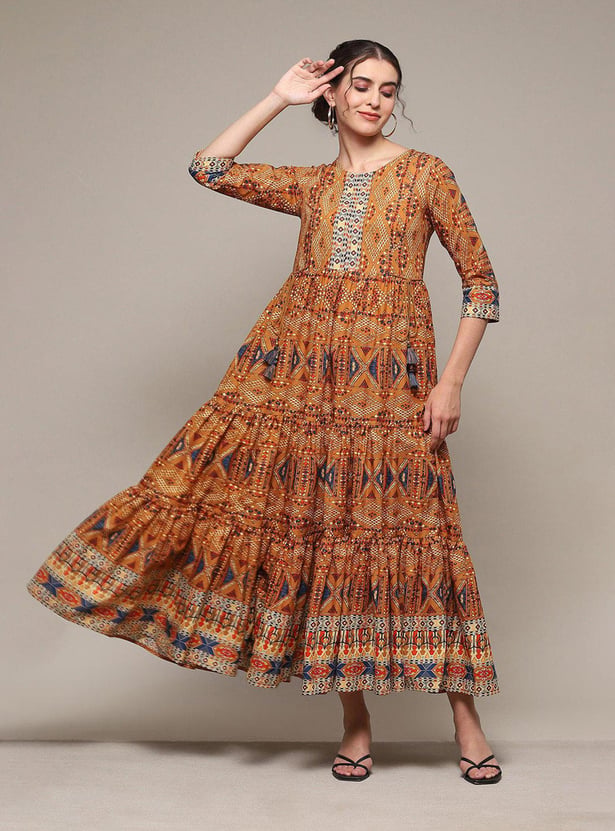 Buy BIBA Women Ethnic Printed Dress from BIBA at just INR 3599.0