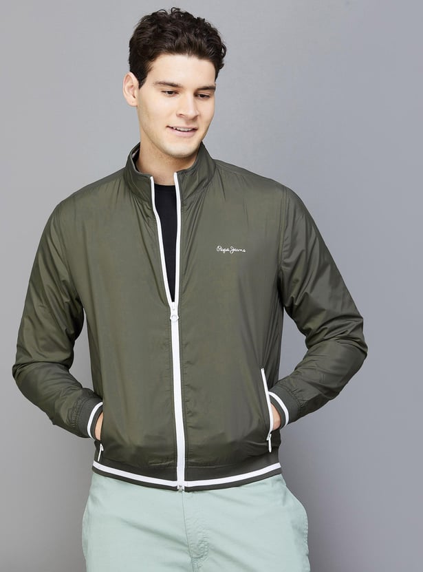 Buy PEPE JEANS Men Solid Bomber Jacket from Pepe Jeans at just INR 3799.0