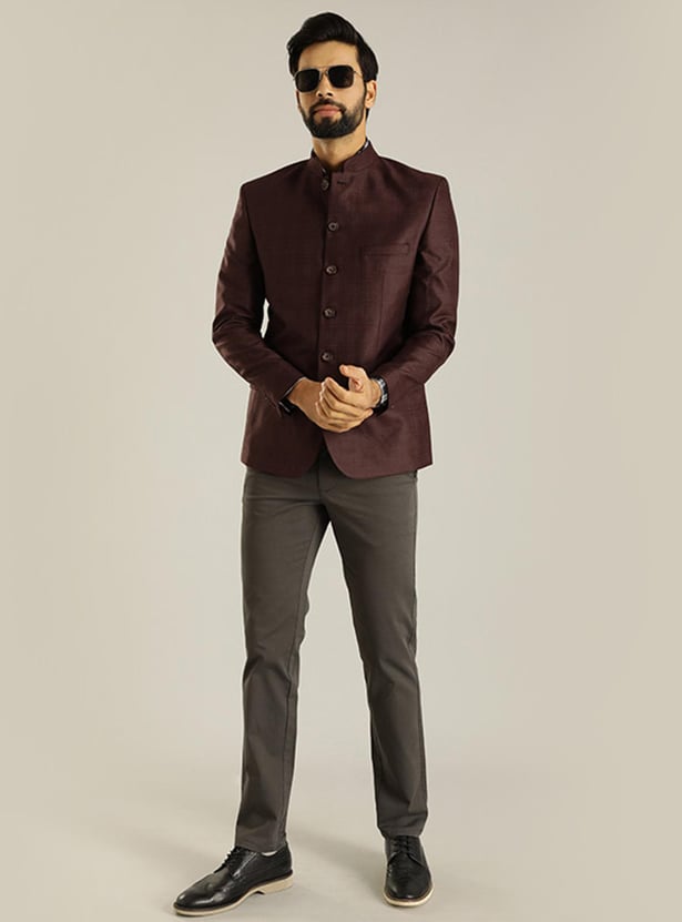 Buy INDIAN TERRAIN Men Checked Regular Fit Blazer from Indian Terrain ...