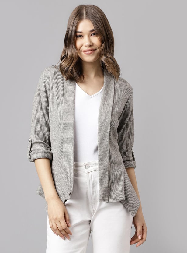 Buy LATIN QUARTERS Women Ribbed Open-Front Shrug from Latin Quarters at ...