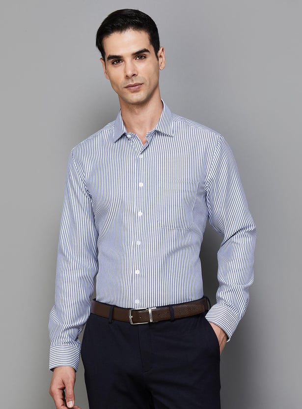 Buy LOUIS PHILIPPE Men Striped Regular Fit Formal Shirt from Louis ...