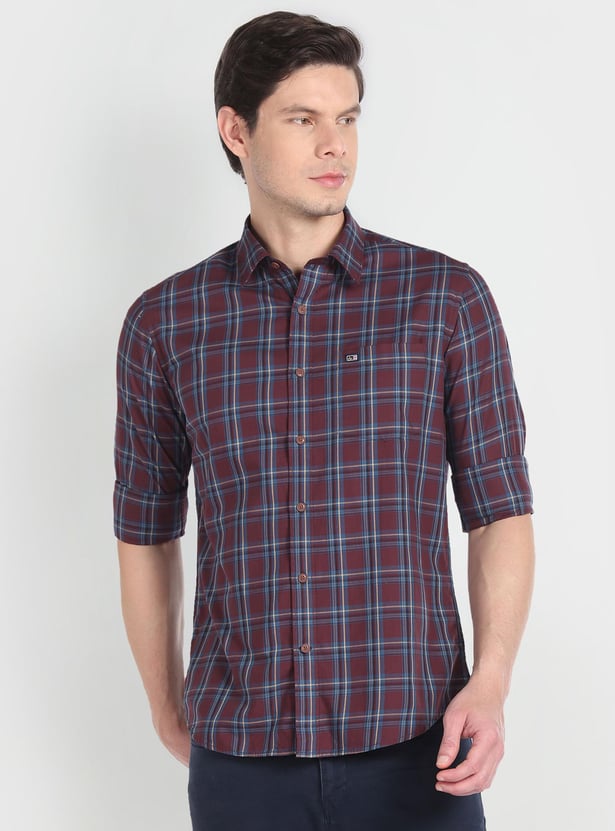 Buy ARROW SPORT Men Checked Regular Fit Casual Shirt from Arrow Sport ...