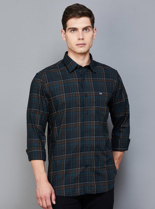 Buy ARROW SPORT Men Checked Slim Fit Casual Shirt from Arrow Sport at ...