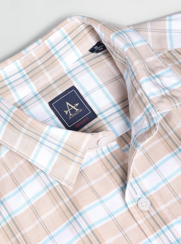 Buy ARROW SPORT Men Checked Slim Fit Casual Shirt from Arrow Sport at ...