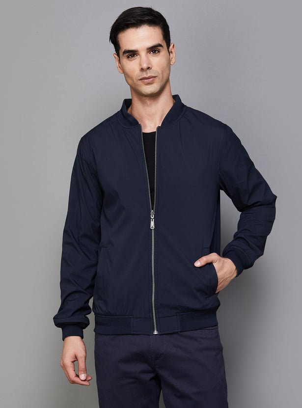 Buy ARROW SPORT Men Solid Reversible Bomber Jacket from Arrow Sport at ...