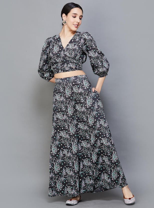 Buy Global Desi Women Floral Printed Top And Pant Set From Global Desi