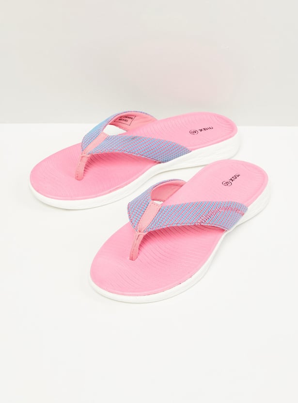 Buy Women Textured V-Strap Slippers Online at just Rs. 699.0 ...