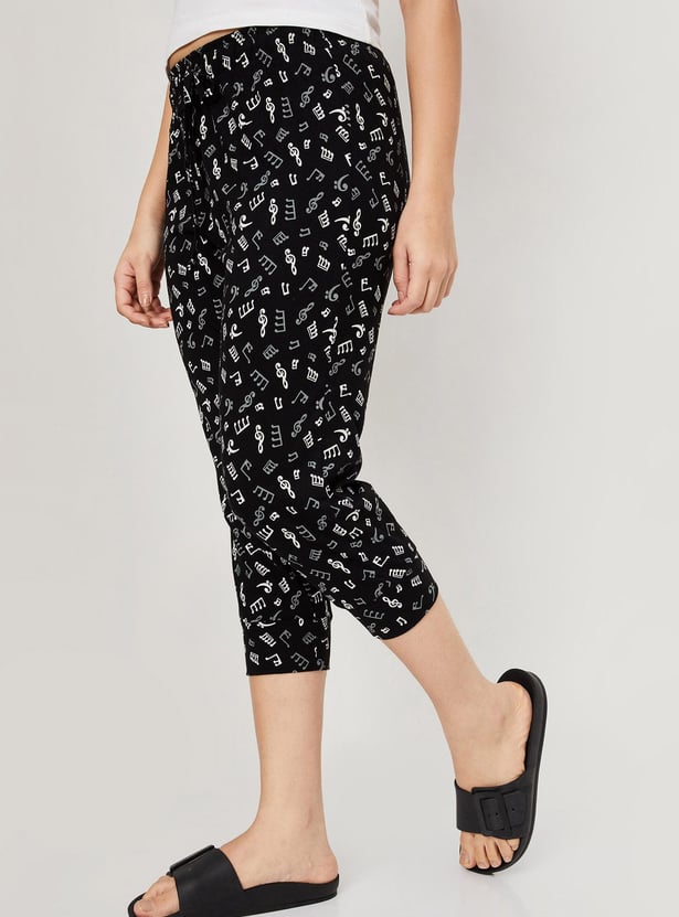Buy Women Printed Elasticated Capris Online at just Rs. 449.0 ...