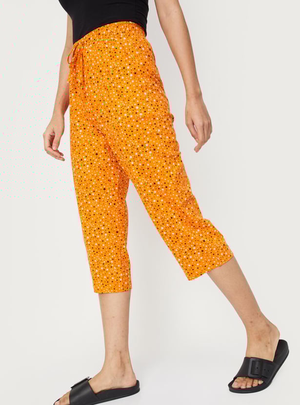 Buy Women Star Printed Drawstring Capris Online at just Rs. 449.0 ...