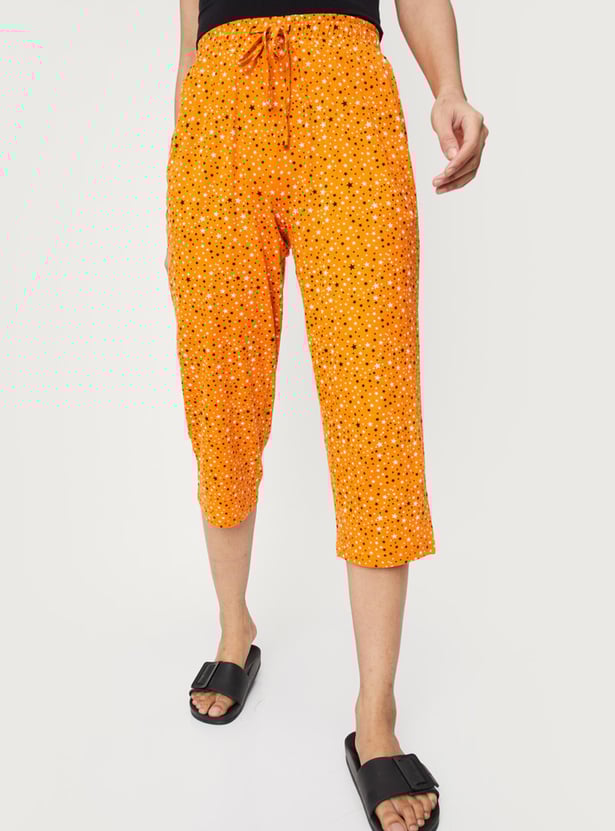 Buy Women Star Printed Drawstring Capris Online at just Rs. 449.0 ...