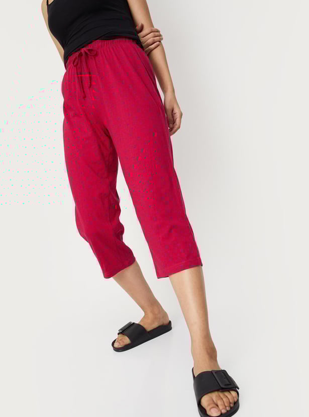 Buy Women Star Printed Knit Capris Online at just Rs. 449.0 ...