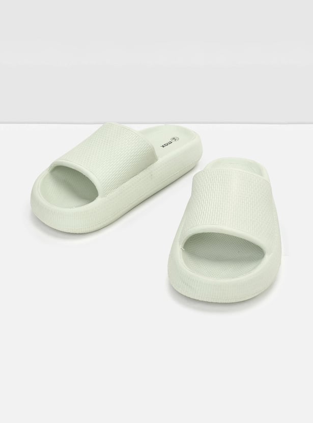 Buy Women Textured Open Toe Sliders Online at just Rs. 699.0 ...