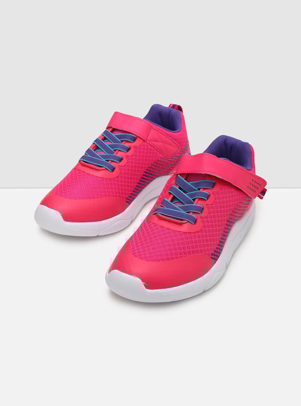 Buy Girls Colorblock Lace-Up Velcro Closure Shoes Online at just Rs ...