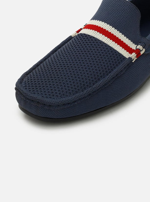 Buy Men Striped Moc Toe Fly-Knit Loafers Online at just Rs. 1299.0 ...