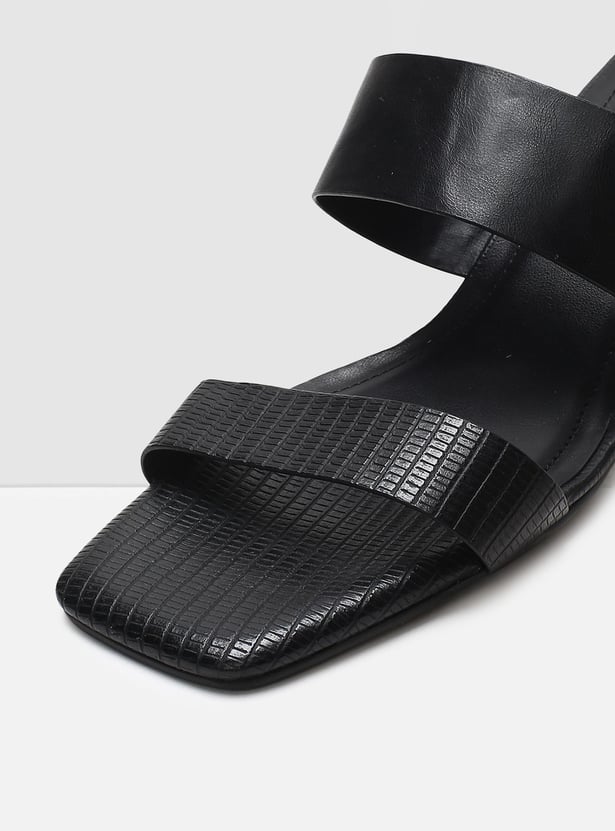 Buy MAX Women Textured Block Heel Sandals Online at just Rs. 1099.0 ...
