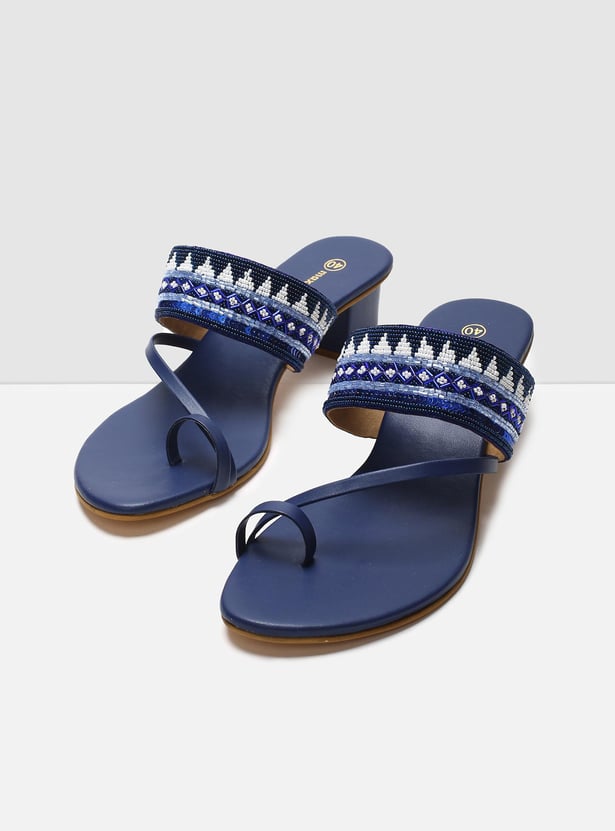 Buy MAX Women Embellished Block Heel Sandals Online at just Rs. 1049.0 ...