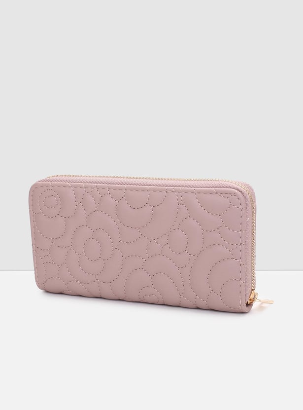 Buy Women Floral Stitched Zip-Around Wallet Online at just Rs. 599.0 ...