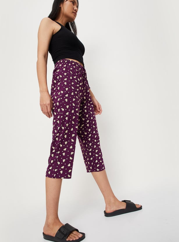 Buy Women All-Over Printed Knit Capris Online at just Rs. 449.0 ...