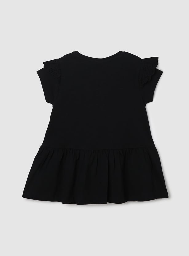 Buy Girls Schiffli Drop Waist Top Online at just Rs. 399.0 ...