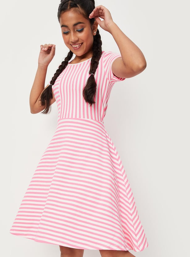 Buy Girls Striped A-line Dress Online at just Rs. 599.0 - 1000012060805 ...