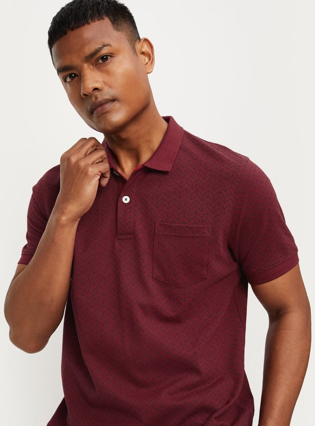 Buy Men Printed Pocket Polo T-shirt Online at just Rs. 699.0 ...