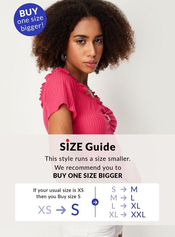 Buy Women Lettuce Edge Knit Top Online at just Rs. 399.0 ...