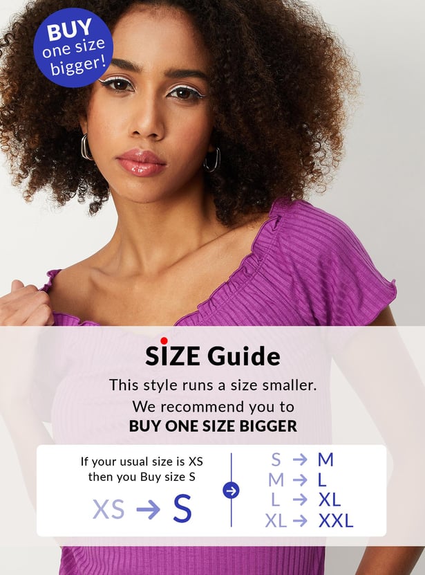 Buy Women Lettuce Edge Knit Top Online at just Rs. 399.0 ...