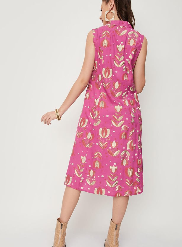 Buy Women Printed Button Down Shirt Dress Online at just Rs. 799.0 ...