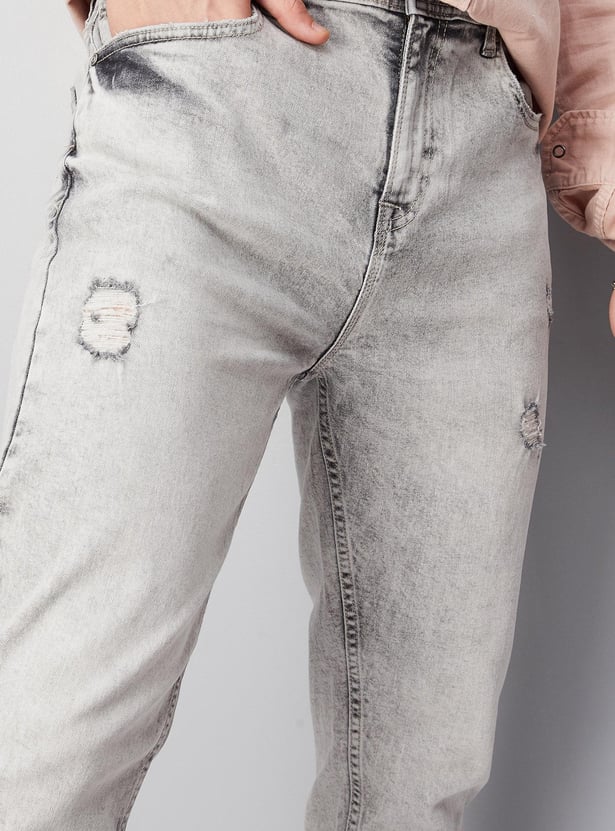 Buy Men Distressed Carrot Fit Jeans Online at just Rs. 1699.0 ...