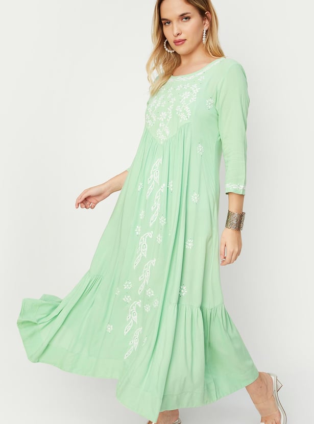 Buy Women Embroidered Maxi Dress Online at just Rs. 1899.0 ...