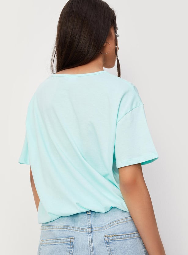 Buy Girls Elasticated Hem Graphic T-shirt Online at just Rs. 299.0 ...