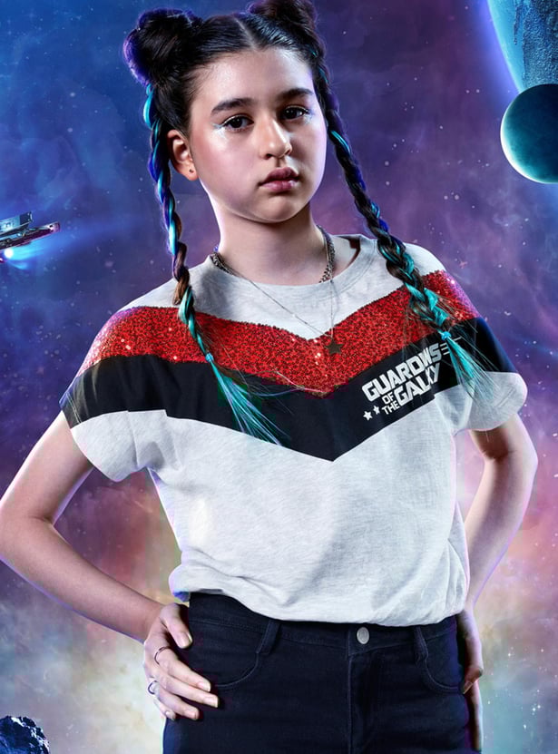 Buy Girls Guardians of the Galaxy Embellished Top Online at just Rs ...
