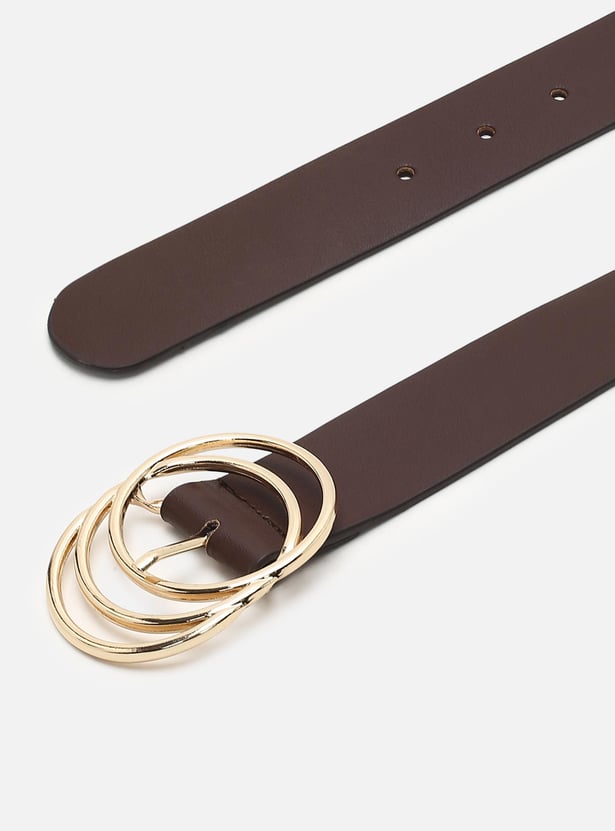 Buy Women Solid Casual Belt with Ring Buckle Online at just Rs. 399.0 ...