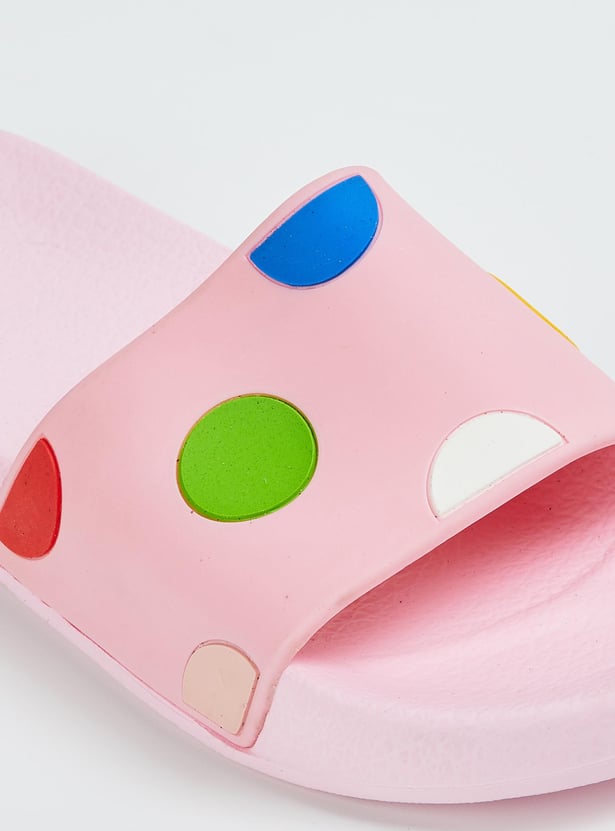 Buy Girls Geometric Patterned Sliders Online at just Rs. 499.0 ...