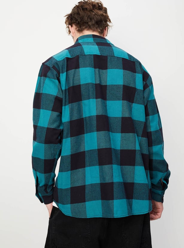Buy Men Relaxed Fit Checked Over Shirt Online at just Rs. 1499.0 ...
