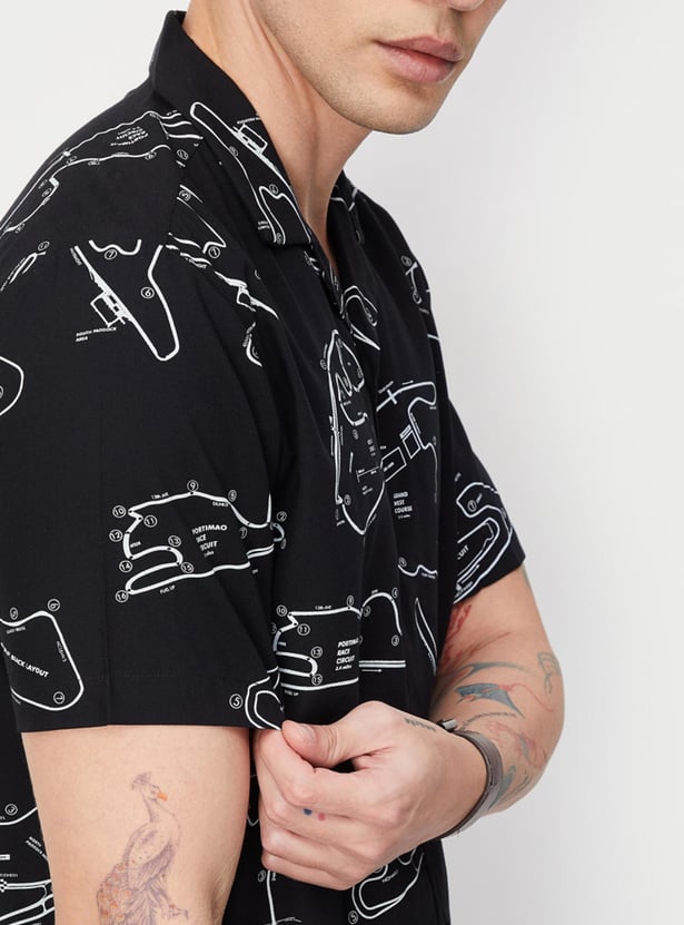 Buy Men Boxy Fit Resort Collar Shirt Online at just Rs. 899.0 ...