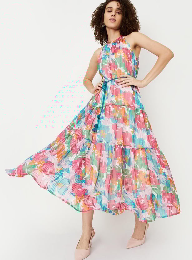Buy Women Floral Printed Tiered Maxi Dress Online At Just Rs 1599 0