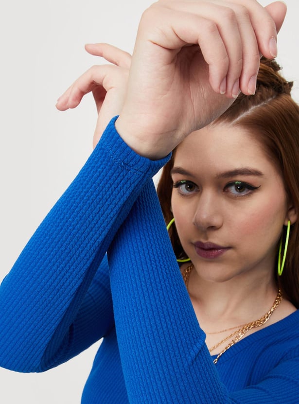 Buy Women Rib Knit Crop Top Online at just Rs. 699.0 - 1000012661657 ...