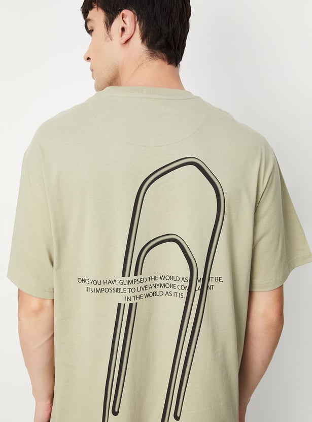 Buy Men Relaxed Fit Back Printed T-shirt Online at just Rs. 499.0 ...