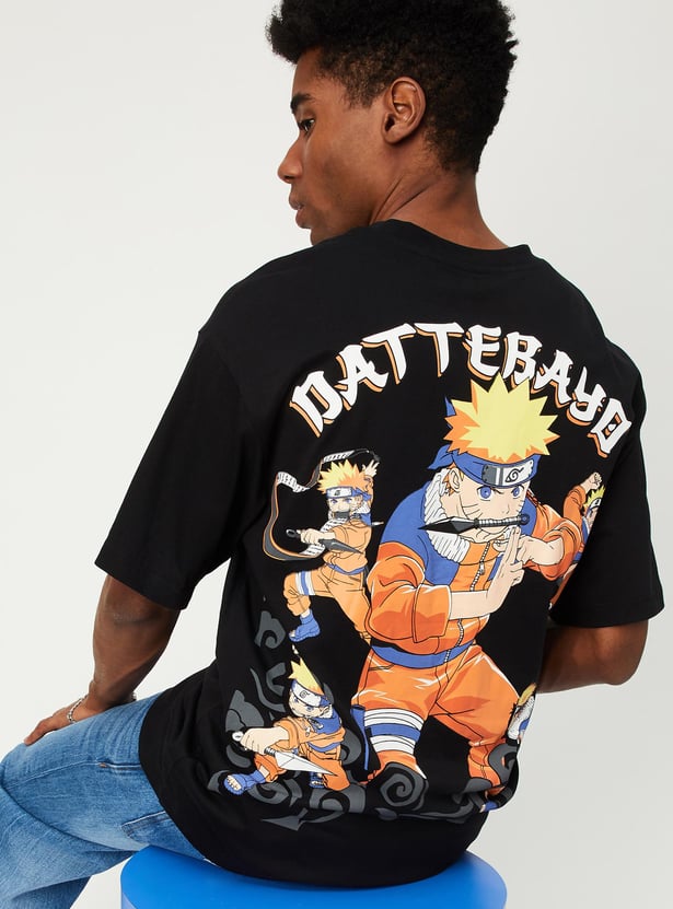 Buy Men Naruto Back Printed Relaxed Fit T-shirt Online at just Rs. 599. ...