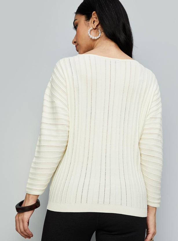 Buy Women Textured Flat Knit Top Online at just Rs. 899.0 ...