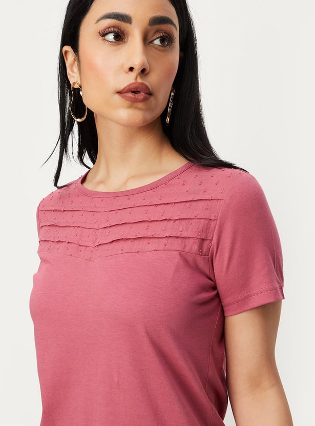 Buy Women Dobby Woven Cotton Top Online at just Rs. 299.0 ...