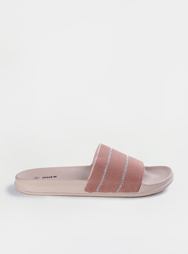 Buy Women Striped Open-Toe Sliders Online at just Rs. 499.0 ...