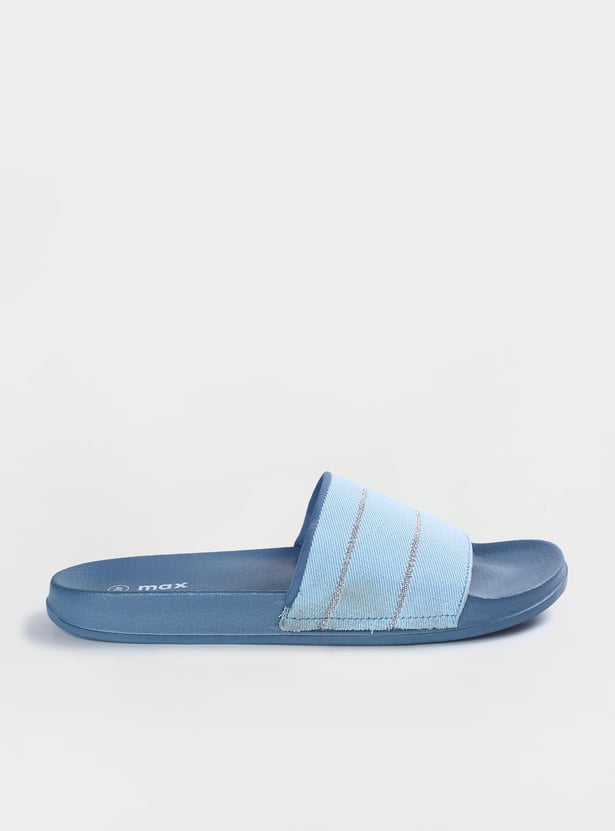 Buy Women Striped Open-Toe Sliders Online at just Rs. 499.0 ...