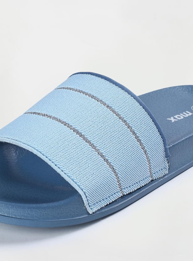 Buy Women Striped Open-Toe Sliders Online at just Rs. 499.0 ...