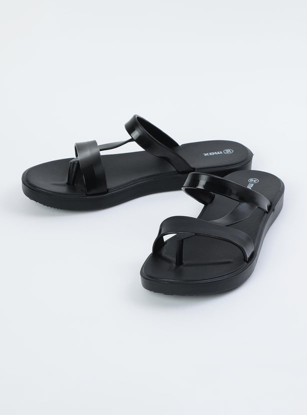 Buy Women Solid Open-Toe Sliders Online at just Rs. 399.0 ...