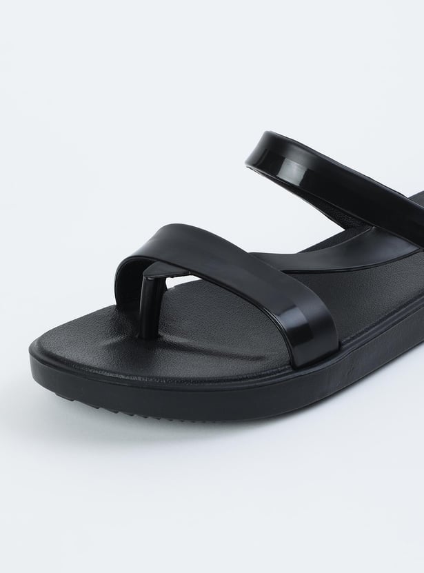 Buy Women Solid Open-Toe Sliders Online at just Rs. 399.0 ...