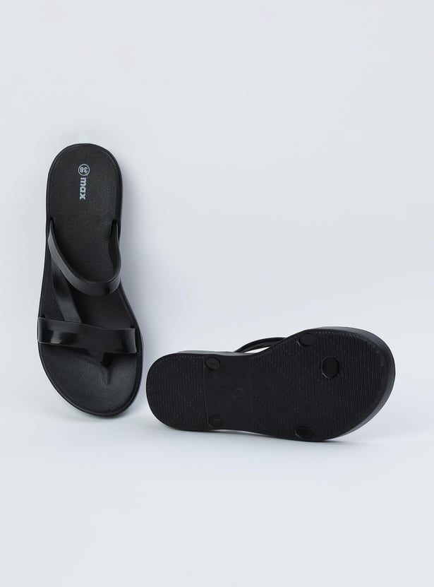 Buy Women Solid Open-Toe Sliders Online at just Rs. 399.0 ...