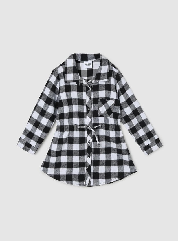 Buy Girls Checked Shirt Dress Online at just Rs. 499.0 - 1000012831150 ...
