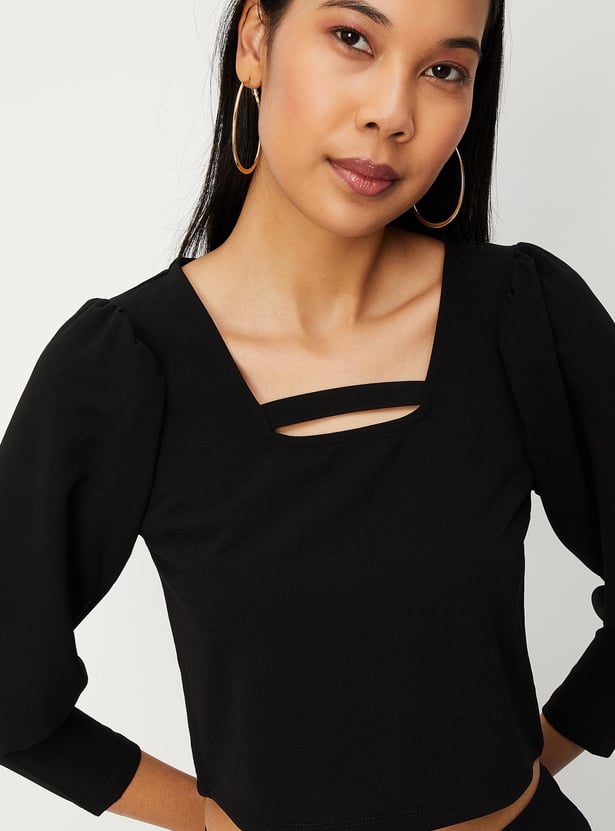 Buy Women Solid Crop Top Online at just Rs. 899.0 - 1000012831700 | Max ...